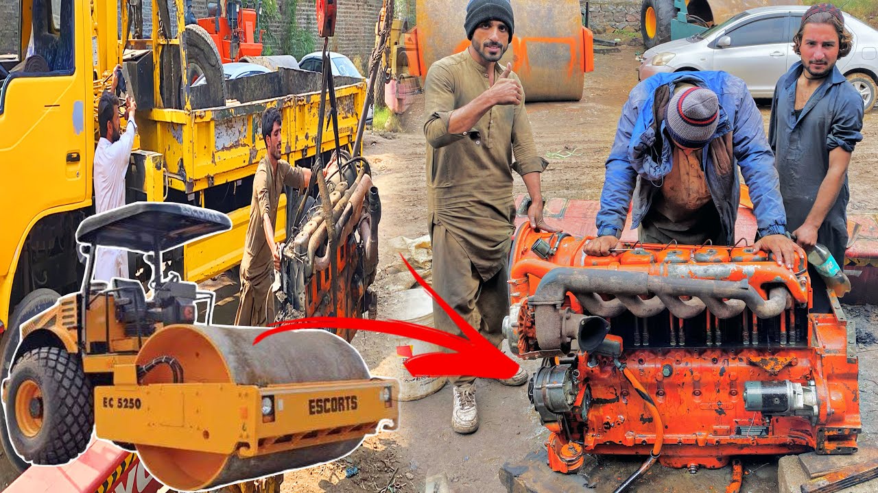DYNAPAC Road Roller Engine Restoration || How to Repair Road Roller ...