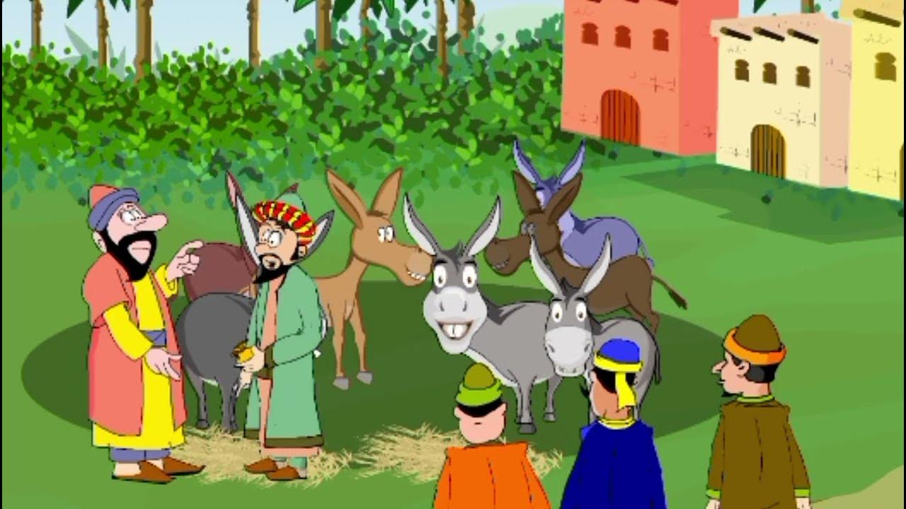 جحا والحمار / من طرائف جحا قصة وعبرة من حمار جحا - YouTube