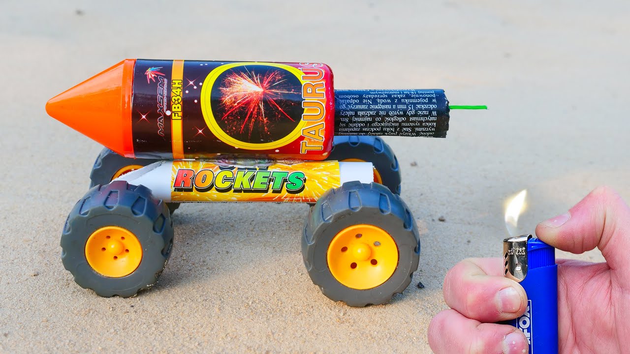 Experiment: XXL Rocket on wheels - YouTube