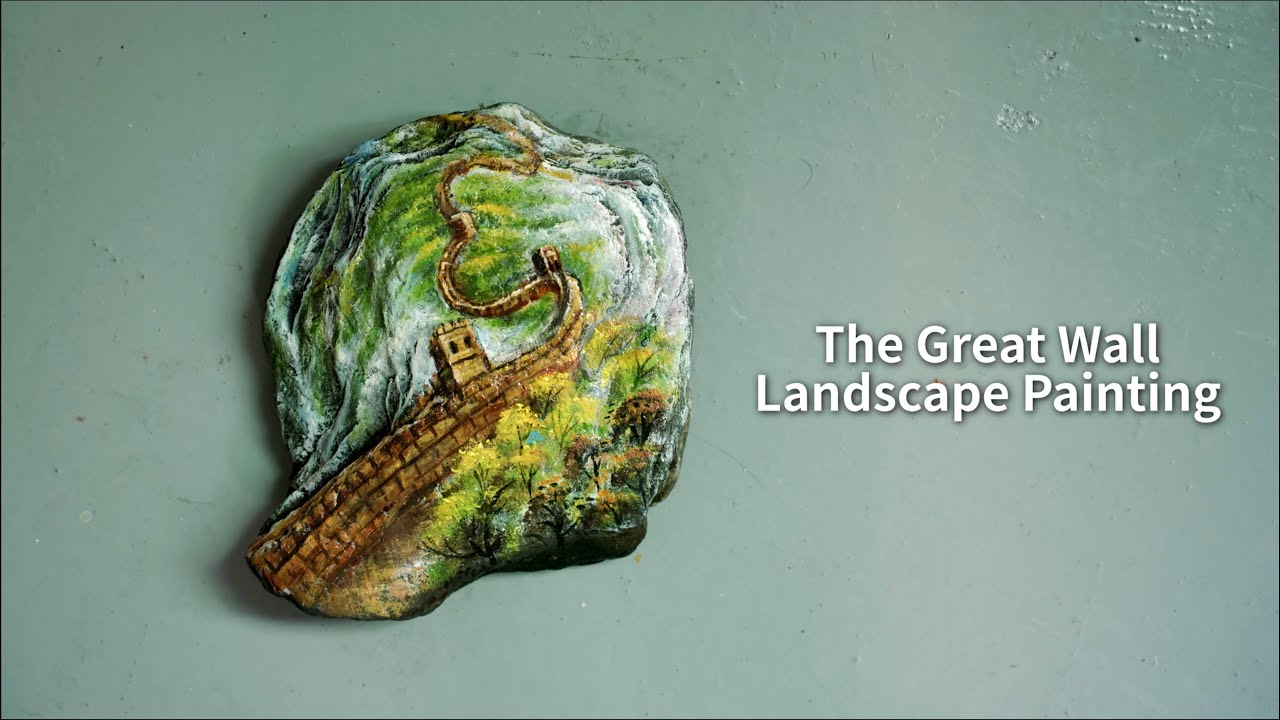 7 Stone Painting Tutorial,The Wall is painted on stone. - YouTube