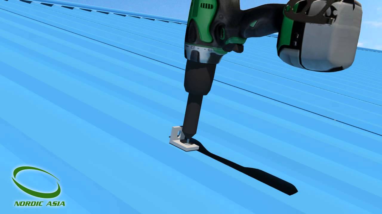 Metal Trapezoidal Roof Module Mounting Structure - YouTube