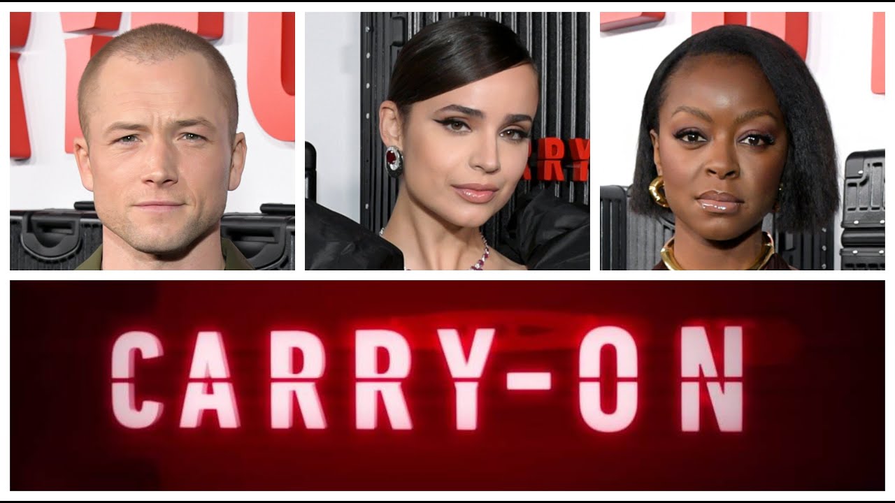 Carry-On cast interviews with Taron Egerton, Sofia Carson and Danielle Deadwyler - YouTube
