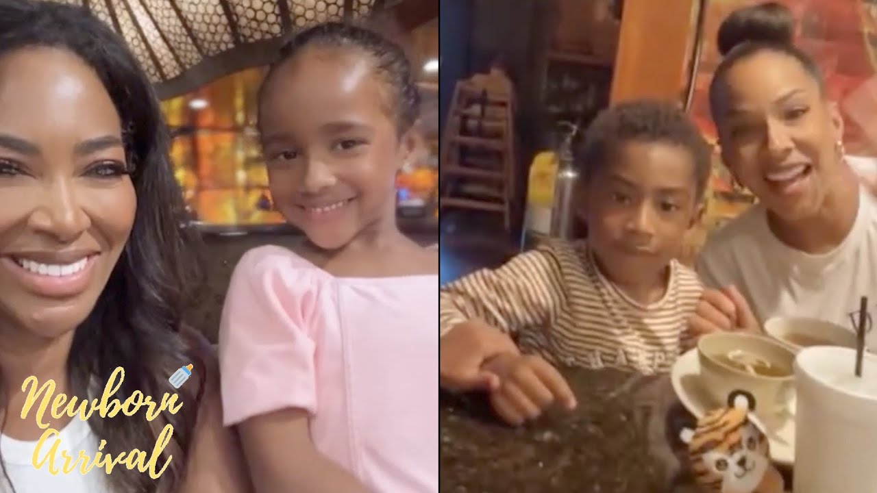 Kenya Moore Takes Daughter Brooklyn & Baby Brother Out For Hibachi To ...