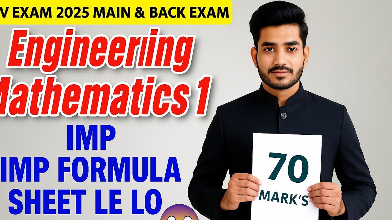 engineering M1 imp formula sheet | rgpv 2nd Sem Exam 2025 | M-1 Last ...