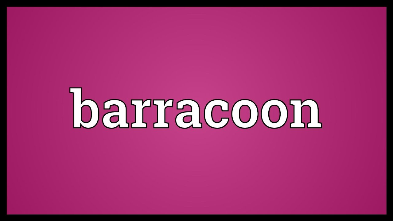 Barracoon Meaning - YouTube