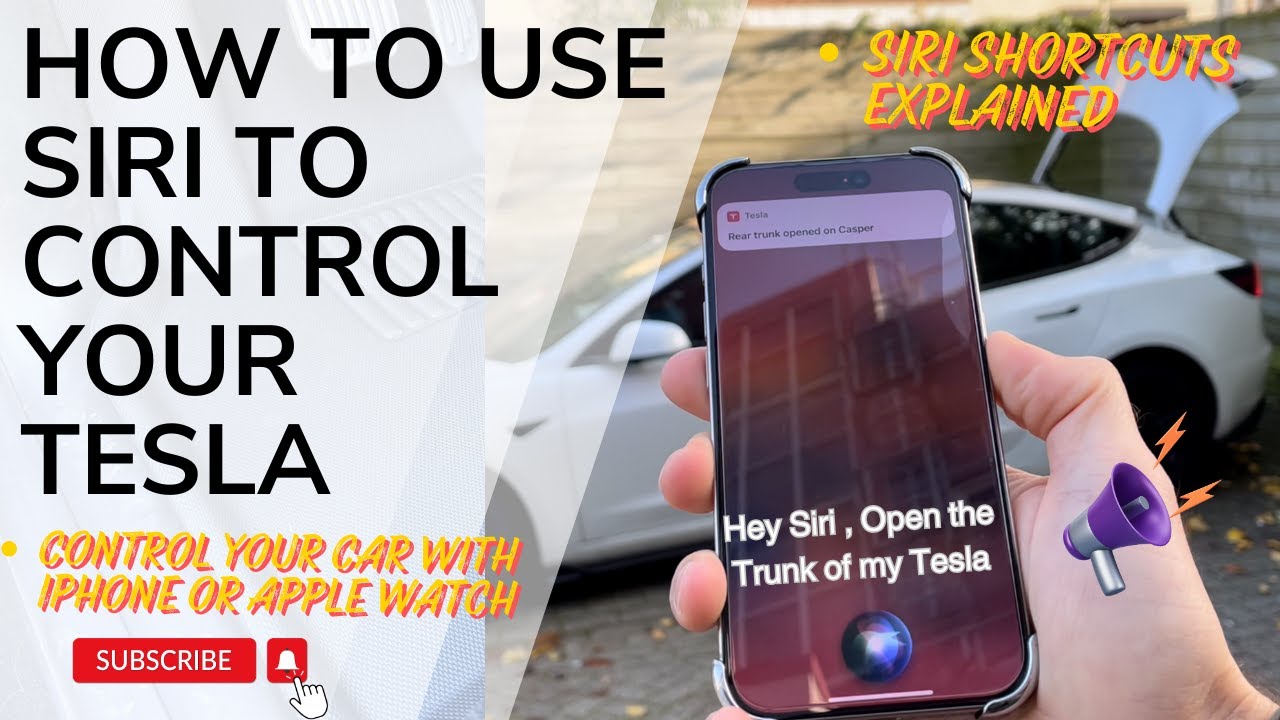 How to use Siri to control your Tesla with Iphone or Apple Watch - YouTube