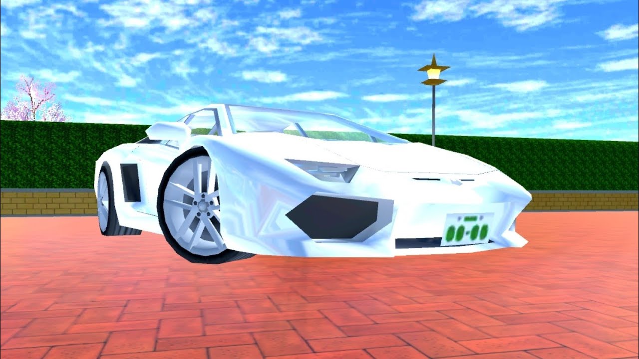 SAKURA SCHOOL SIMULATOR Lamborghini Aventador LP-760-4 Crash testing ...