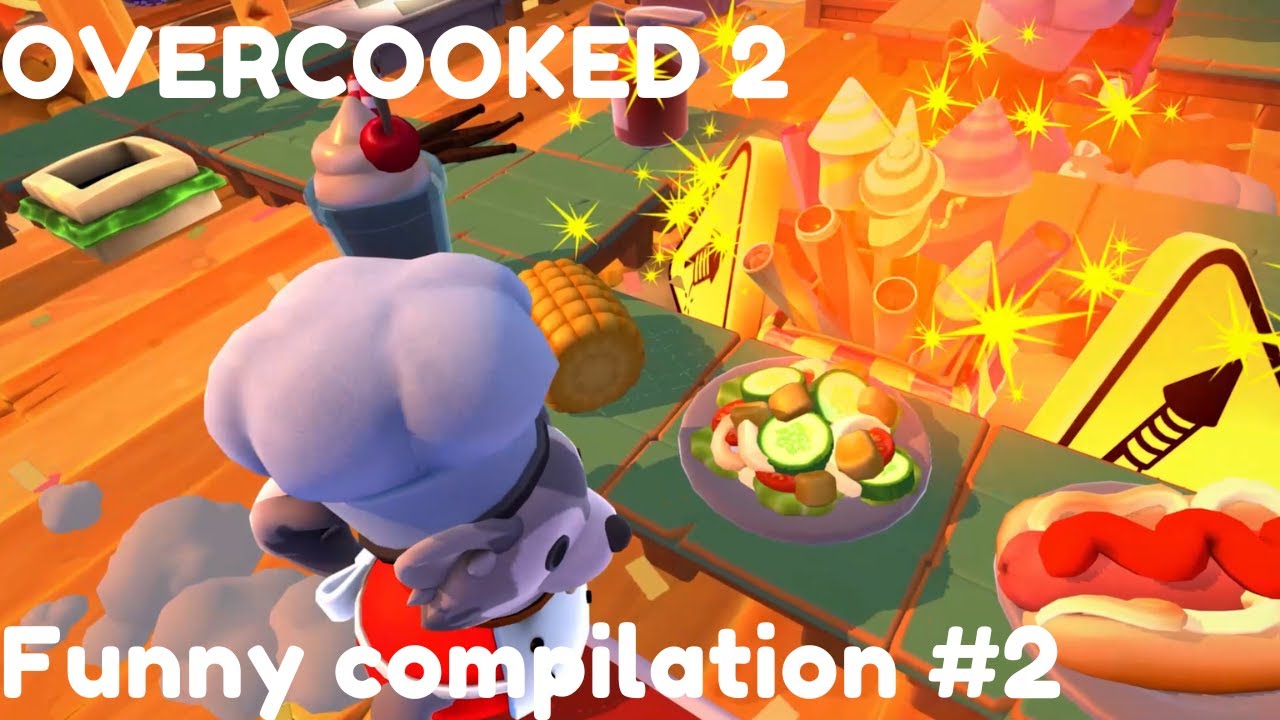 Funny Overcooked 2 moments #2| Kitchen on fire, Rats on the spot and ...