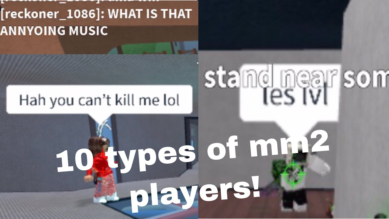 10 types of mm2 players in roblox! - YouTube
