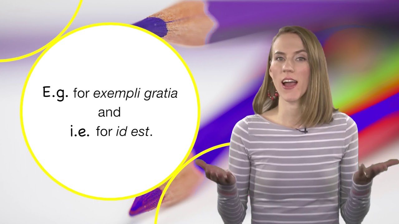 Everyday Grammar: I.e. & E.g. - YouTube