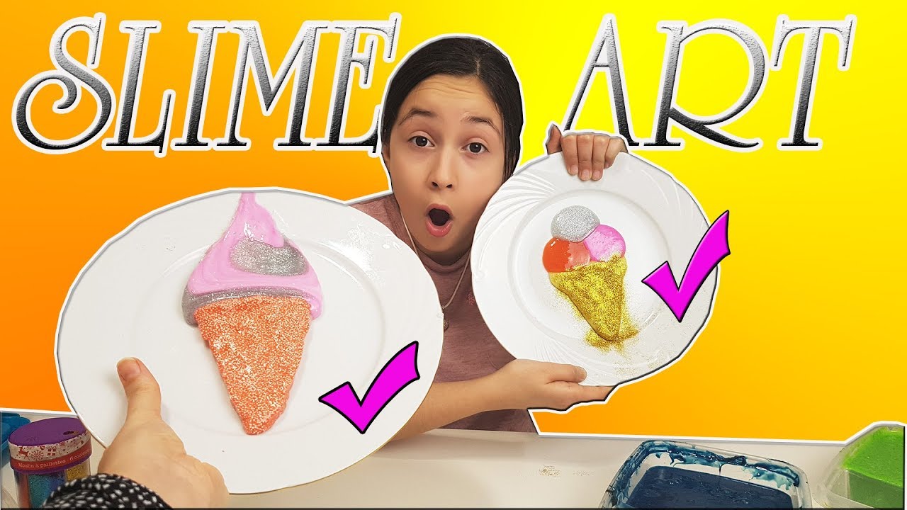 SLIME ART CHALLENGE. MAMAN CONTRE MOI. - YouTube