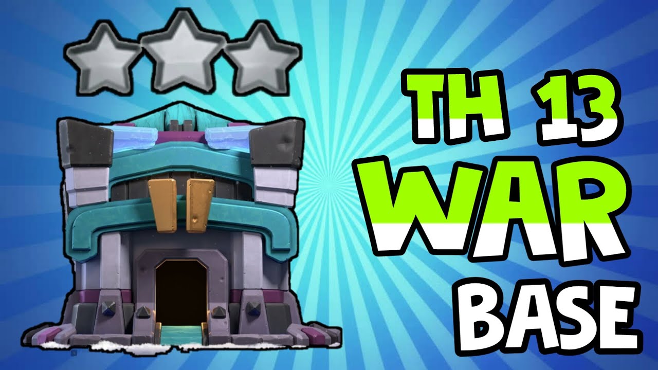 New Best Th 13 War Base | Th 13 Base Layout | Th 13 War Base With Link ...