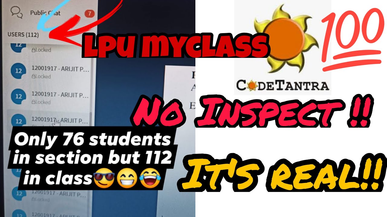 [HACKS] Join multiple times in one class!! LPU myclass platform | No ...