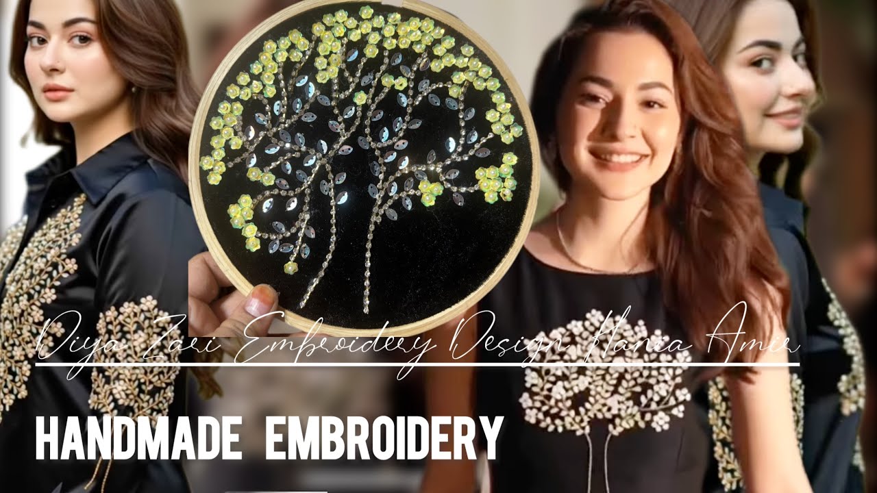 Beginners special hand embroidery / trending pearls embroidery design# ...