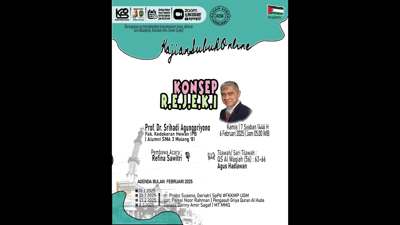 Konsep Rejeki | Prof.Dr. Srihadi | Kajian Subuh Online #238 | 6 ...