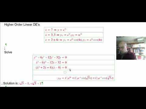 Higher Order Linear Differential Equations - YouTube