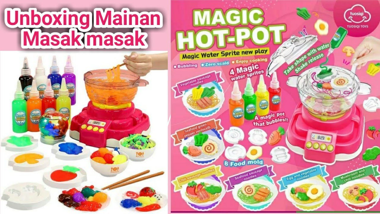 Unboxing Magic Hot-Pot Mainan blebep blebeb mainan masak masak seperti merebus di air mendidih ...