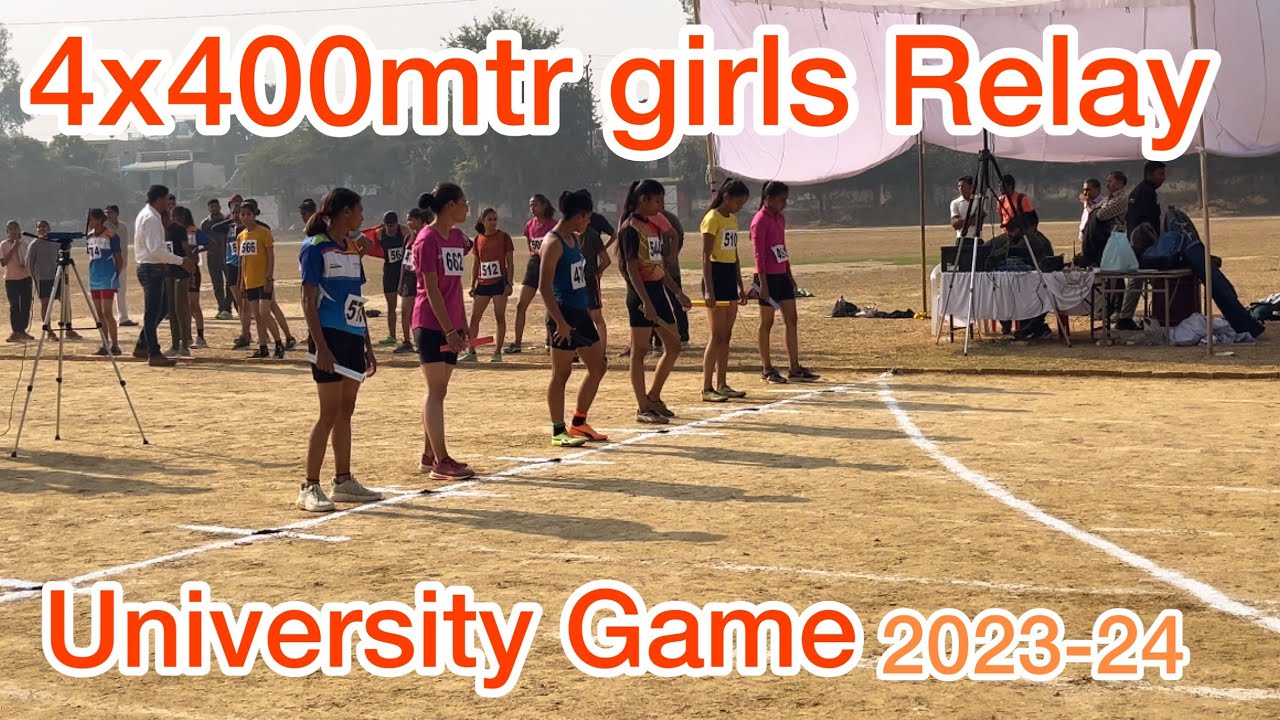 4x400mtr Girls Relay Inter college CCSU meerut |Relay competition # ...