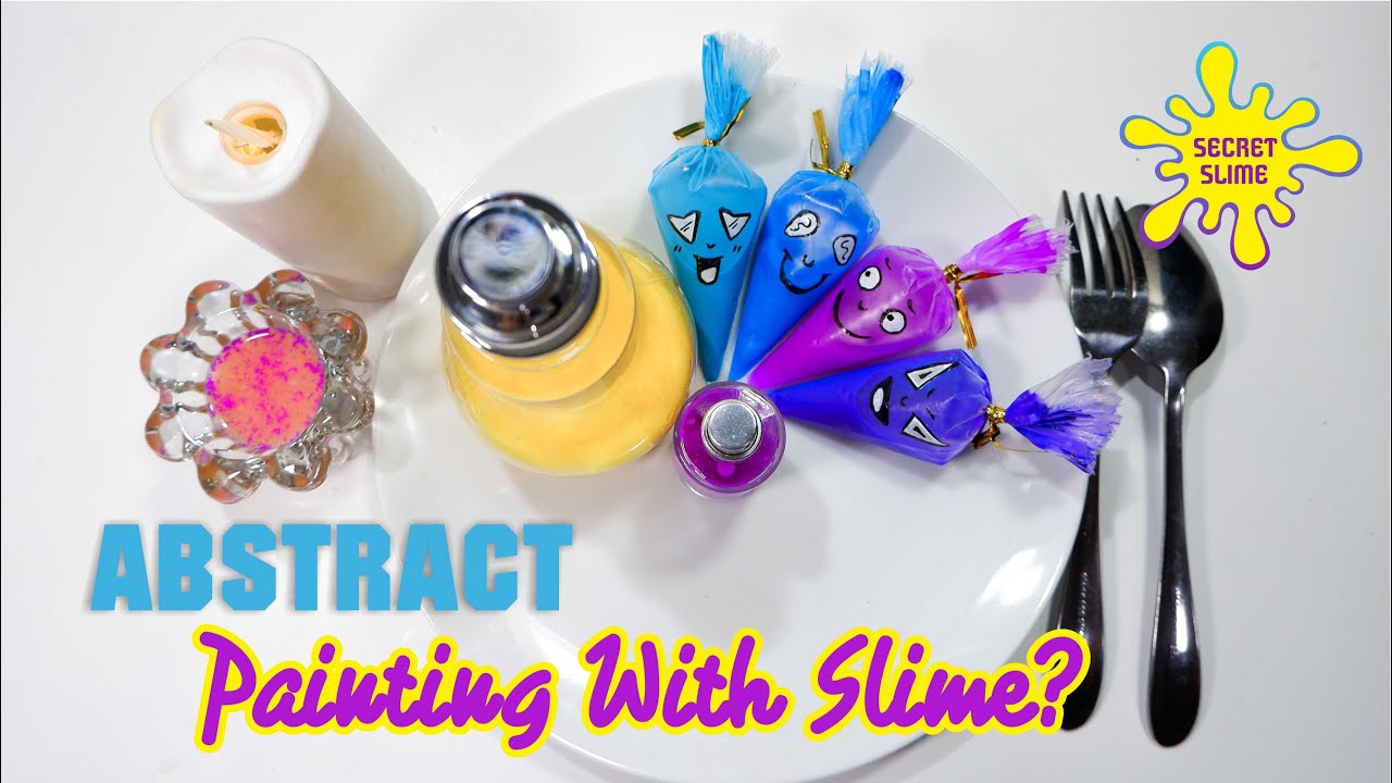 Abstract Painting With Slime? - Slime Experiments, ASMR Slime - YouTube