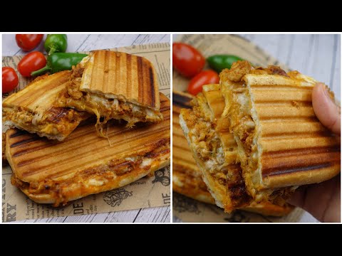 Chicken panini Sandwich,Quick And Easy Sandwich Recipe By Recipes Of The World 
