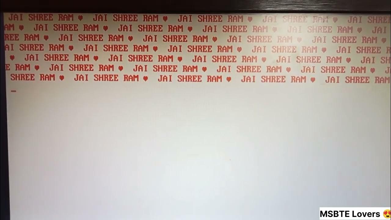 C++ Language | Jai shree ram program | #successfully_completed | Jai shree ram program Code - #1 ...