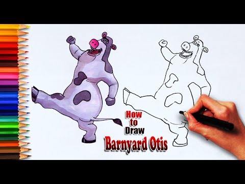 How to draw Barnyard Otis | Back at the Barnyard Cow drawing | drawing ...