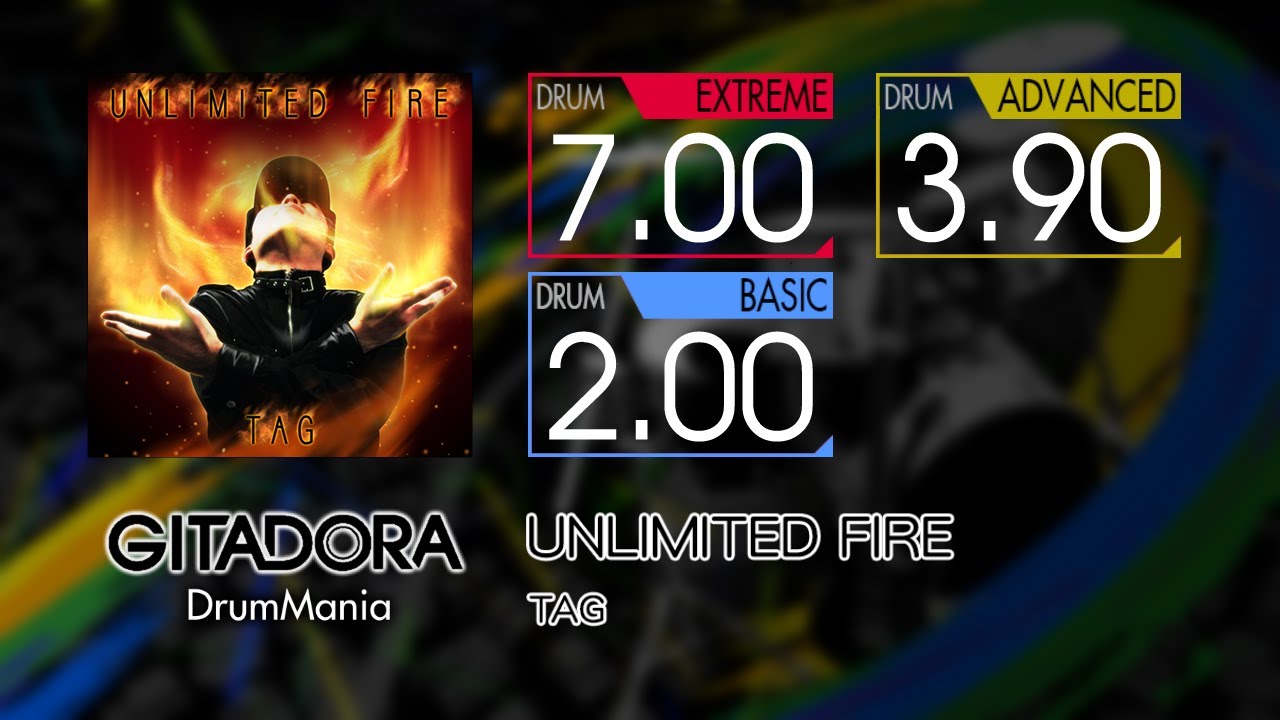 【GITADORA】 UNLIMITED FIRE (EXTREME ~ BASIC) Drum - YouTube
