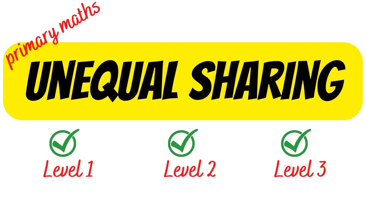 UNEQUAL SHARING 🍕🍕🍕 - 3 level maths mastery challenge - YouTube