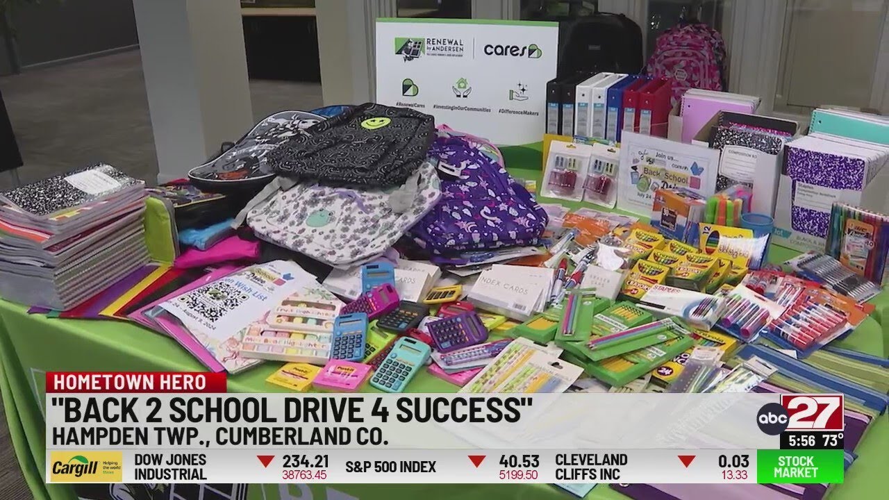 Hometown Hero: "Back 2 School Drive 4 Success" - YouTube