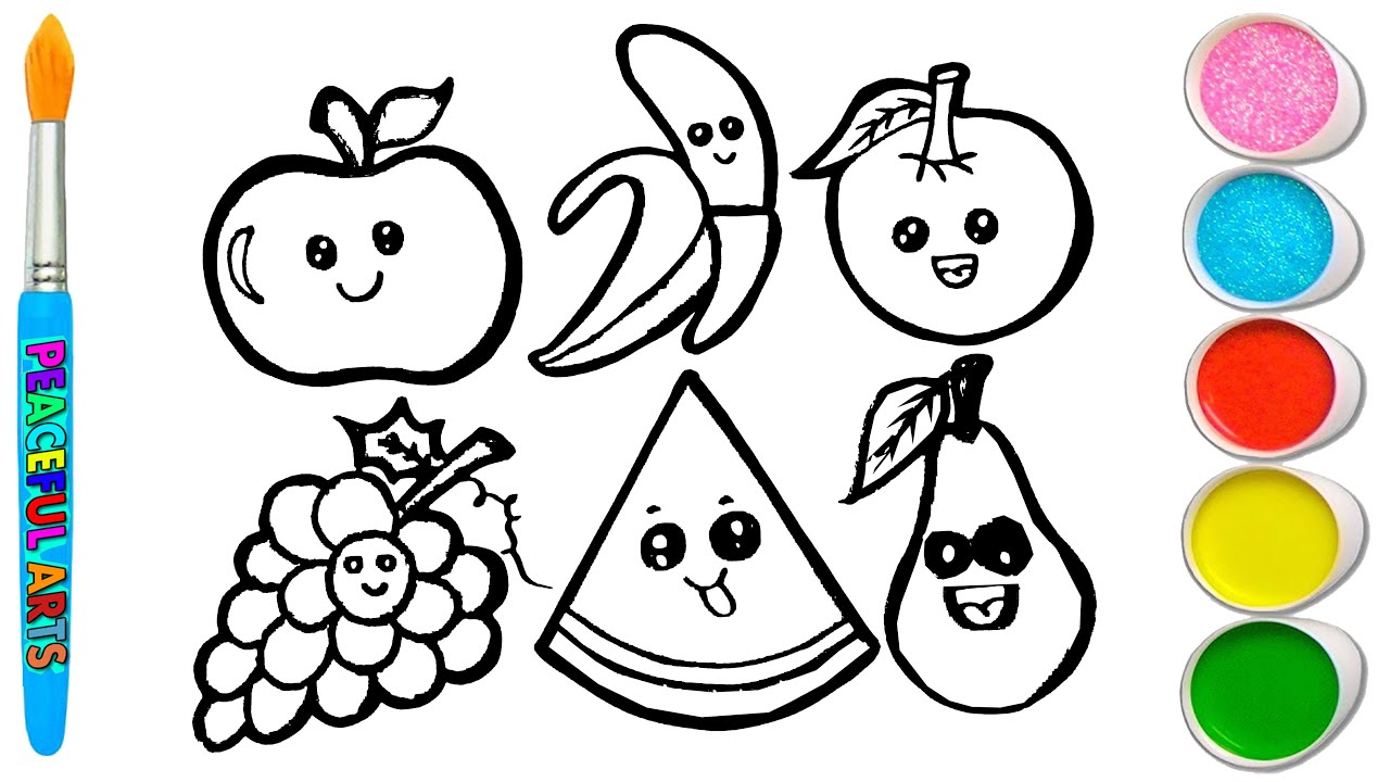How to Draw Fruits Step by Step for Beginners || Different Types of ...