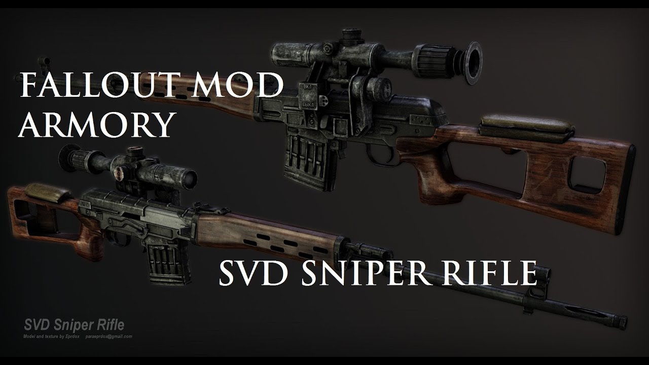 SVD Sniper Rifle - Fallout Mod Armory - YouTube