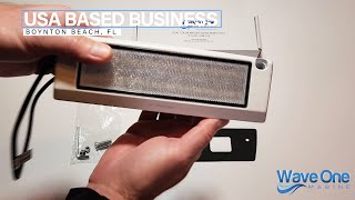 Wave One | LED RV Exterior Porch Patio Light | 9" DUAL COLOR | 12v 24v 2400 Lumen | Enclosed Trailer
