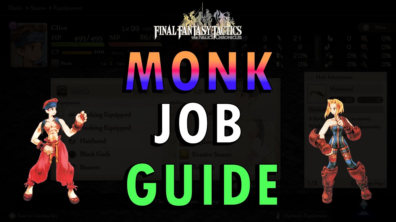 Final Fantasy Tactics: The Ivalice Chronicles – Monk Job Guide - YouTube