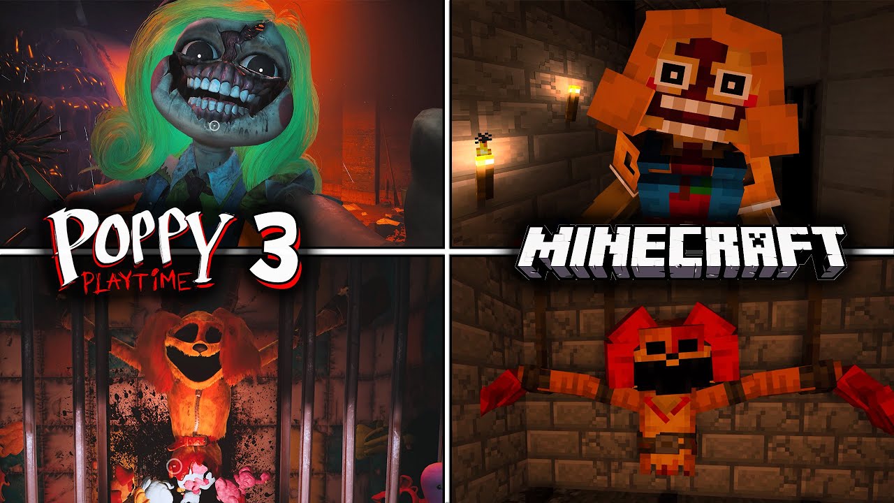 [Minecraft Map][Full Gameplay] Poppy Playtime Chapter 3 Deep Sleep vs ...