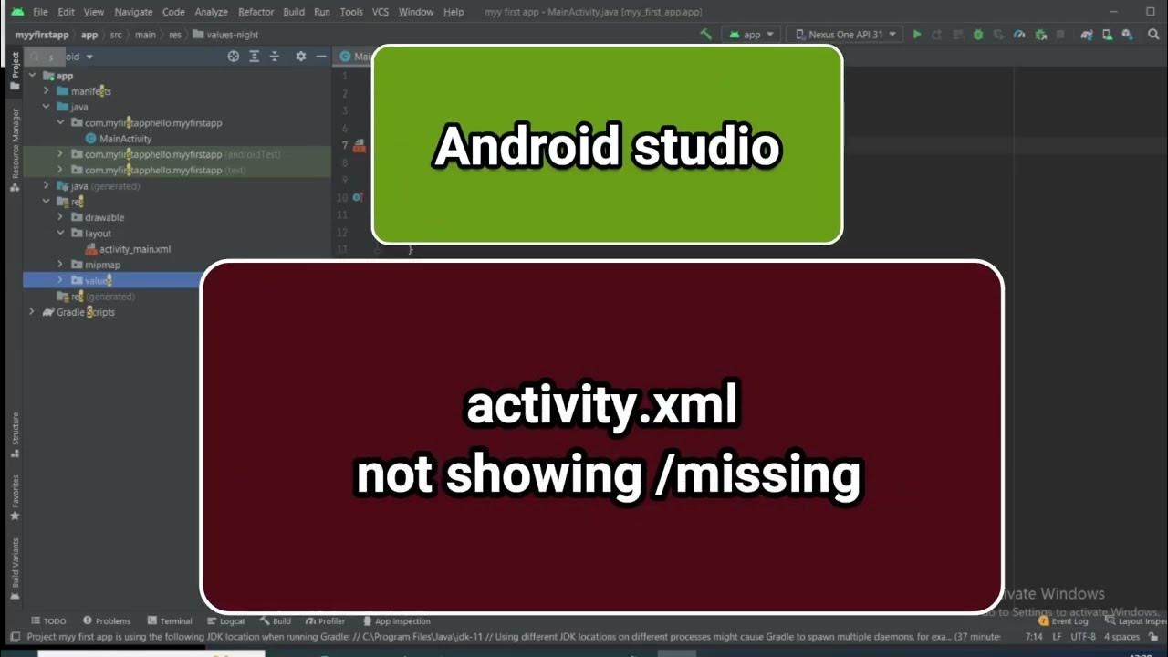 Missing Layout folder activity_main.xml in Android Studio Fix - YouTube