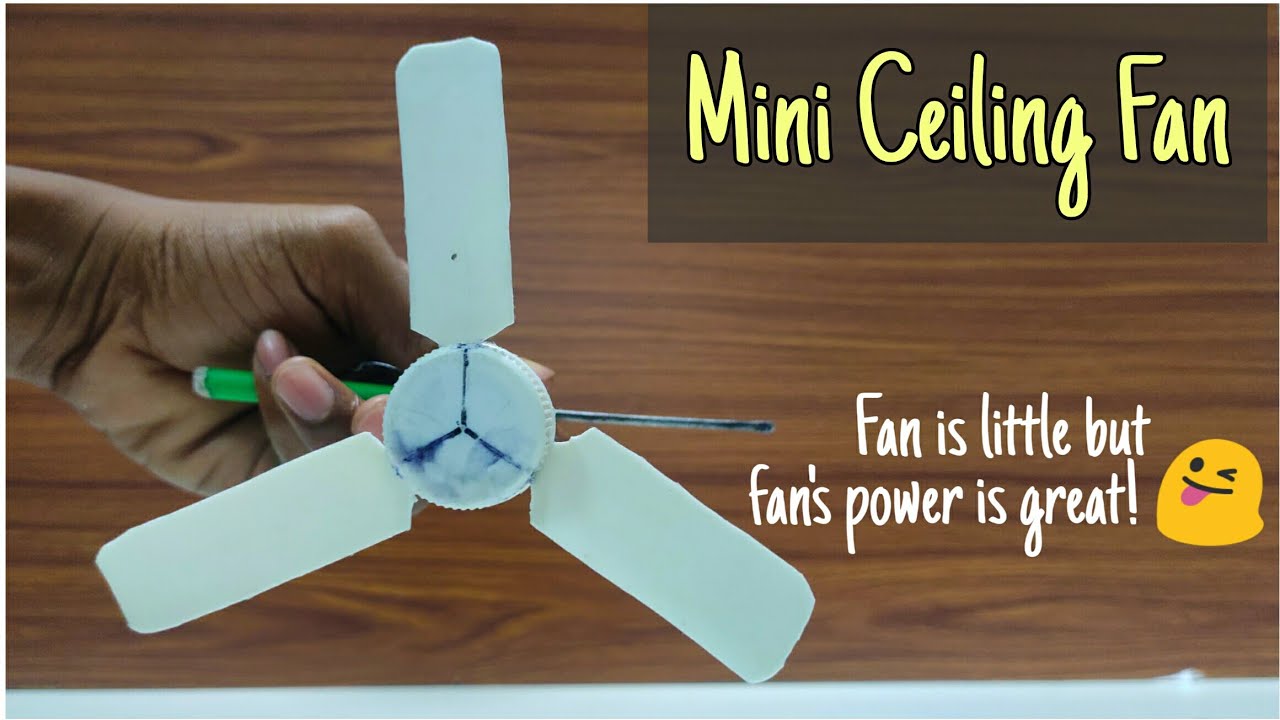 How To Make A Mini Ceiling Fan At Home || Powerful Fan - YouTube