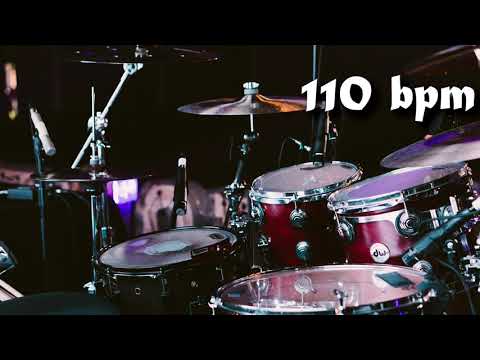 110 Bpm Drum Track Batería - Straight Beat Eighth Notes - YouTube