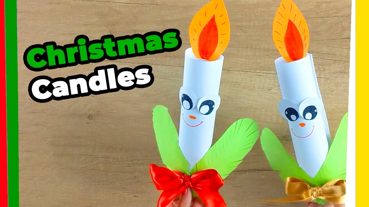 Easy to Make Christmas Paper Candles! - YouTube