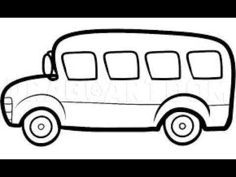How to draw a beautiful cartoon Van, drawing and colouring easy step ...