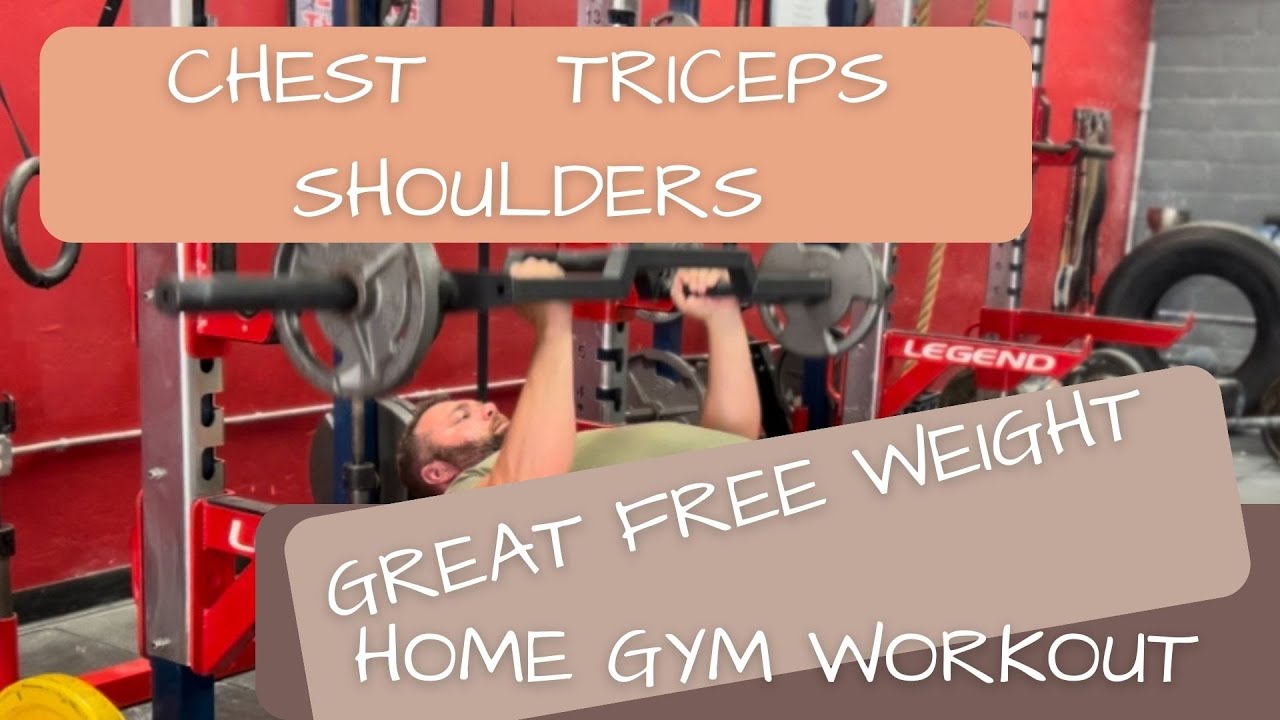 Free Weight Push Workout For Hypertrophy Youtube
