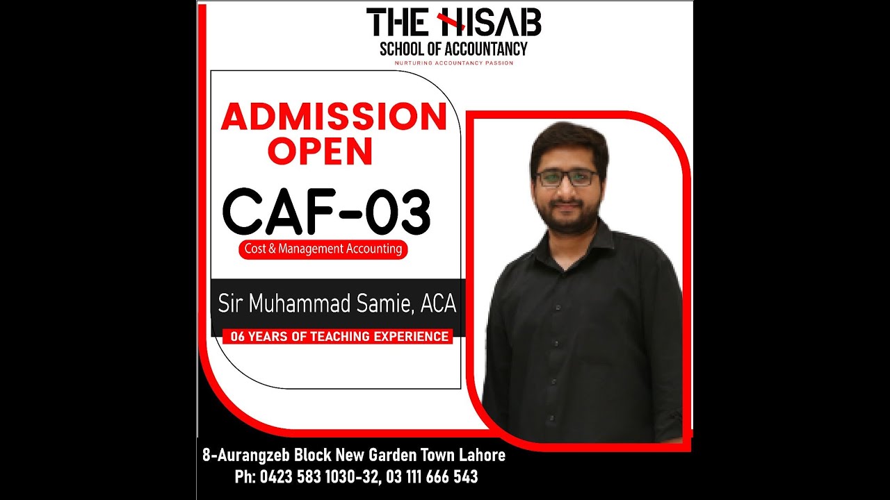 CAF-3 CMAC Lecture # 01 Dated 20220927 - YouTube