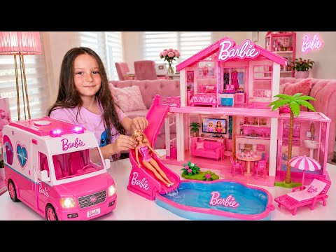 ADA BARBİE CHELSEA KEN İLE EVCİLİK KURUYOR! BARBİE RÜYA EVİ KIZ EVCİLİK OYUNLARI