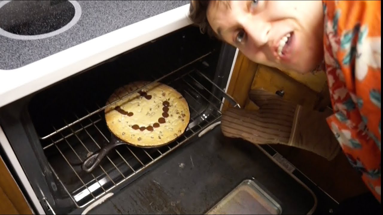 easy skillet cookie comedy cooking with J Ep. 4 - YouTube