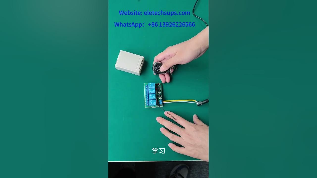 RF33A04 433M DC 12V 4CH Keeloq Relay Board HCS301 Rolling Code Keyfob ...