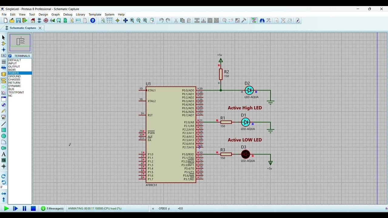 8051 Microcontroller LED ON and OFF using Software Delay. - YouTube