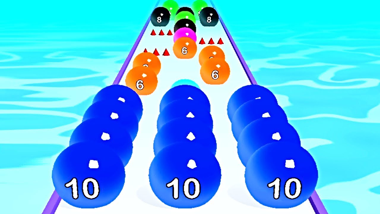Merge Ball Race - Ball Merge 2048 Game ! All Levels Gameplay (215-219 ...