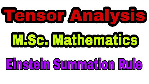 Tensor Analysis | tensor analysis msc mathematics | tensor analysis in mathematical physics ...