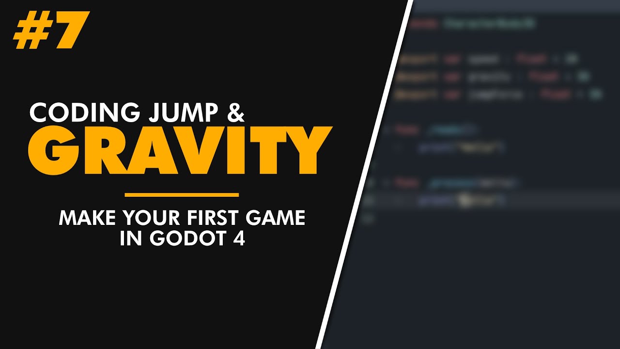 Your First Game In Godot 4 Part 7 Creating Jump And Gravity Youtube