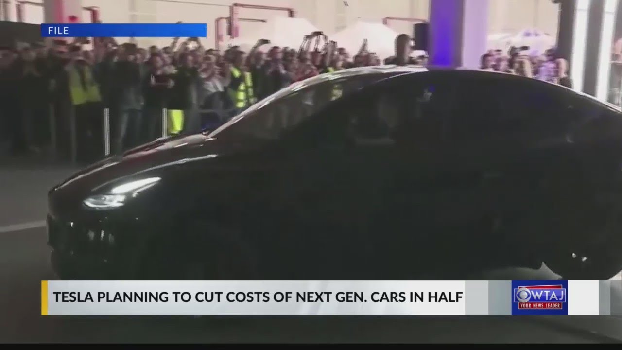 Tesla plans to cut costs of next-generation cars in half - YouTube