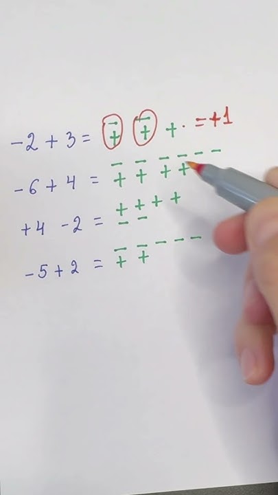 Adding positive and negative numbers? Here’s the easiest trick! #learnmath #maths # ...
